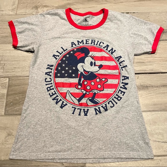 Disney | Tops | Shopdisney Allamerican Minnie Mouse Ring Tee Szl | Poshmark